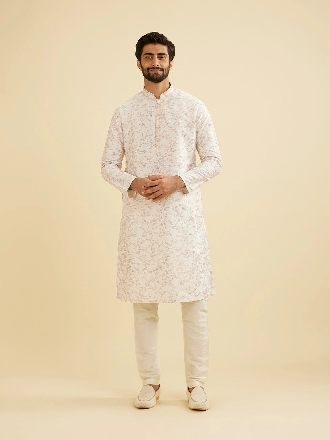Buy - Men's Pink Festive Printed Kurta Set online - Zilo - 60 Mins ...